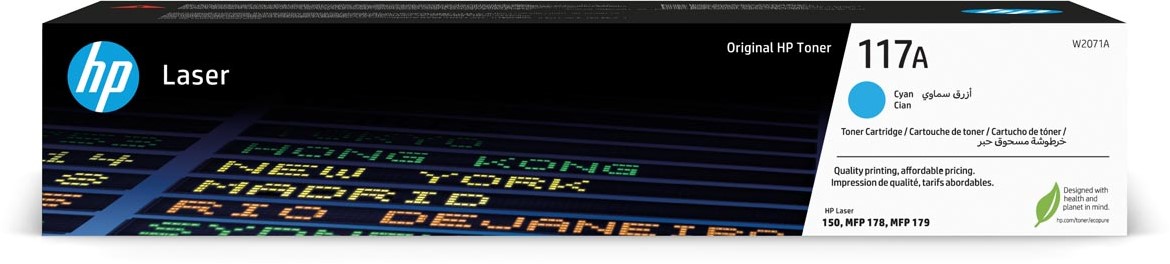 HP toner 117A, 700 pages, OEM W2071A, cyan bij VindiQ Office