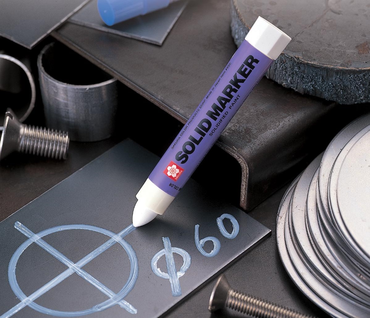 Sakura marqueur Solid Marker blanc, pointe large bij VindiQ Office